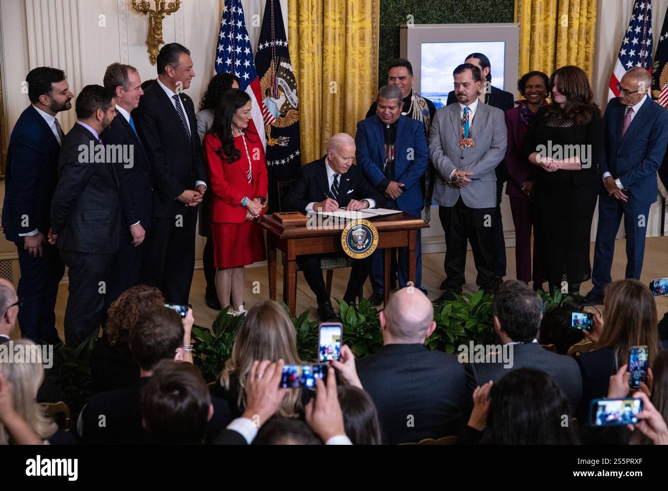 Washington, United States. 14th Jan, 2025. President Joe Biden signs a ...