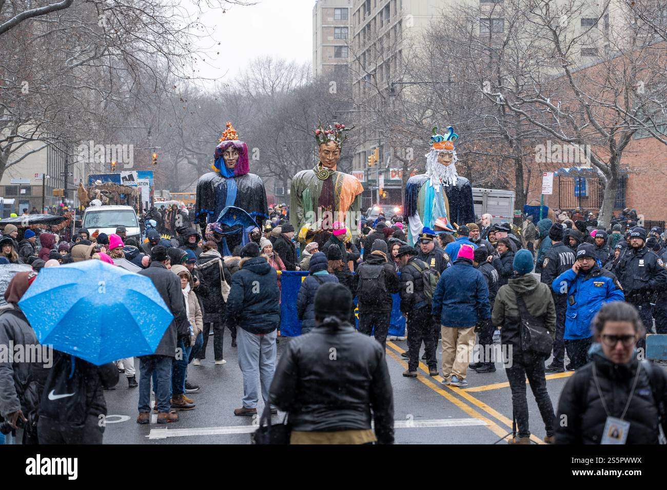 Annual Three Kings Day Parade takes place on a cold winter day in the ...