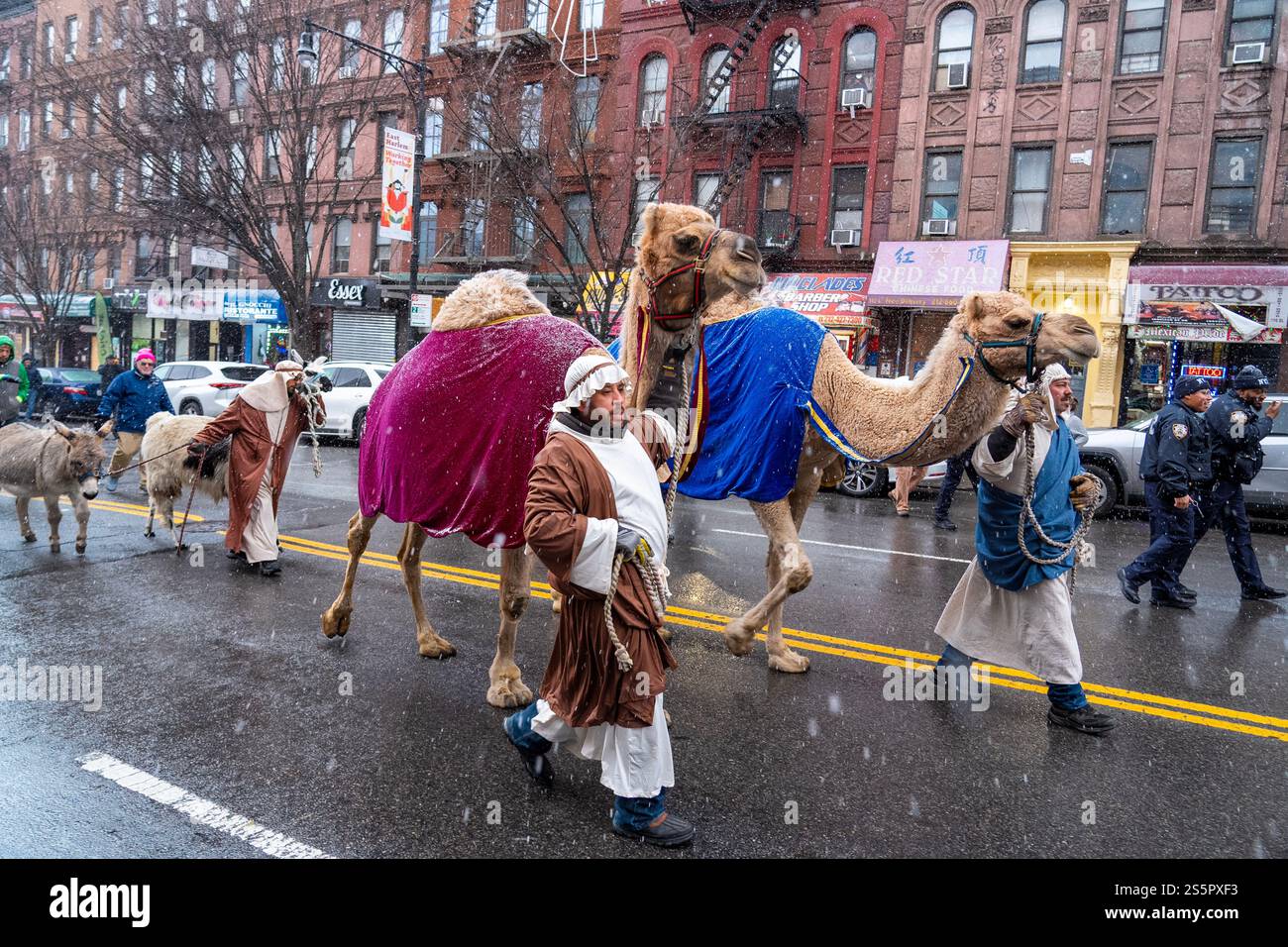 Annual Three Kings Day Parade takes place on a cold winter day in the ...