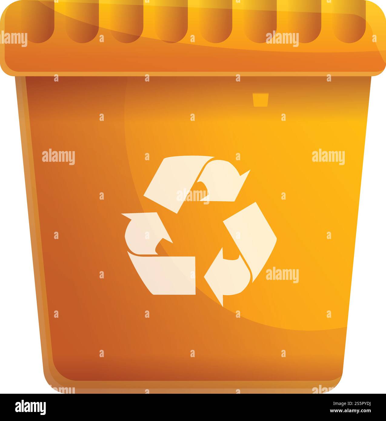 Paper recycle bin icon. Cartoon of paper recycle bin vector icon for ...