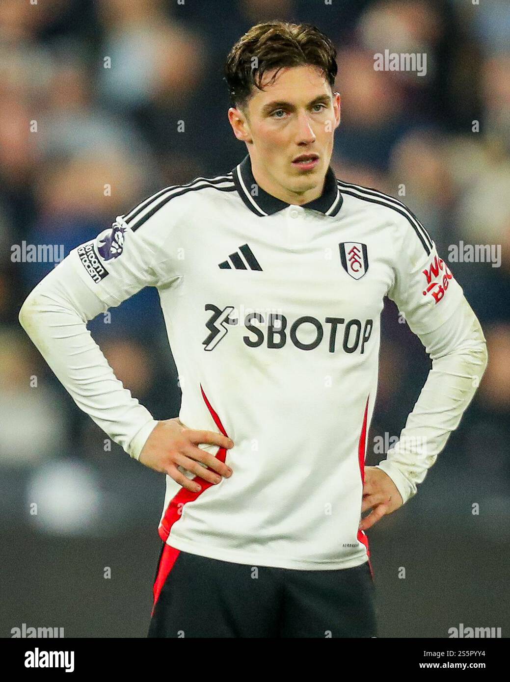 Harry Wilson of Fulham looks on during the Premier League match West ...