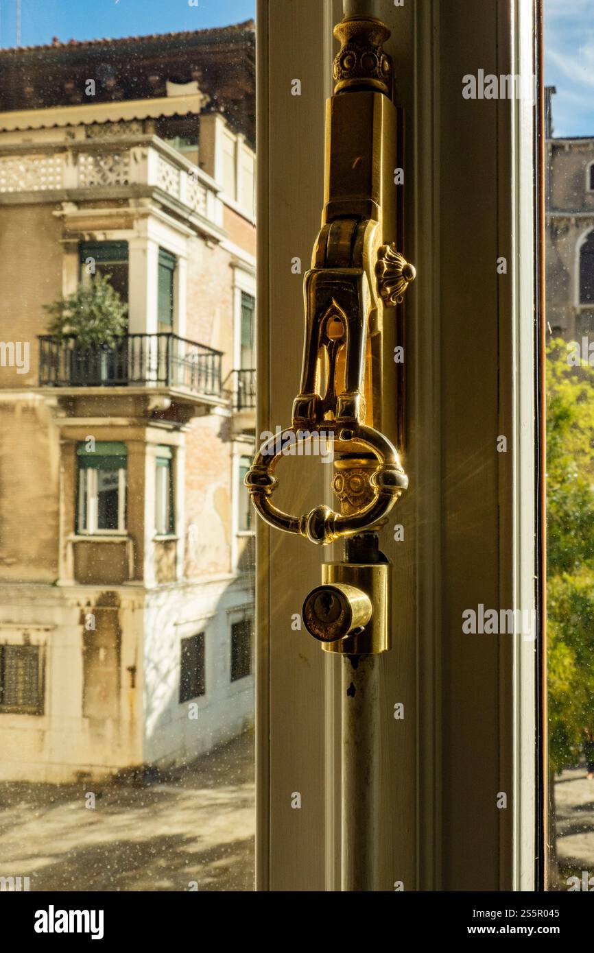 A view from the Palazzo Grassi of a neighbouring building, in Venice ...