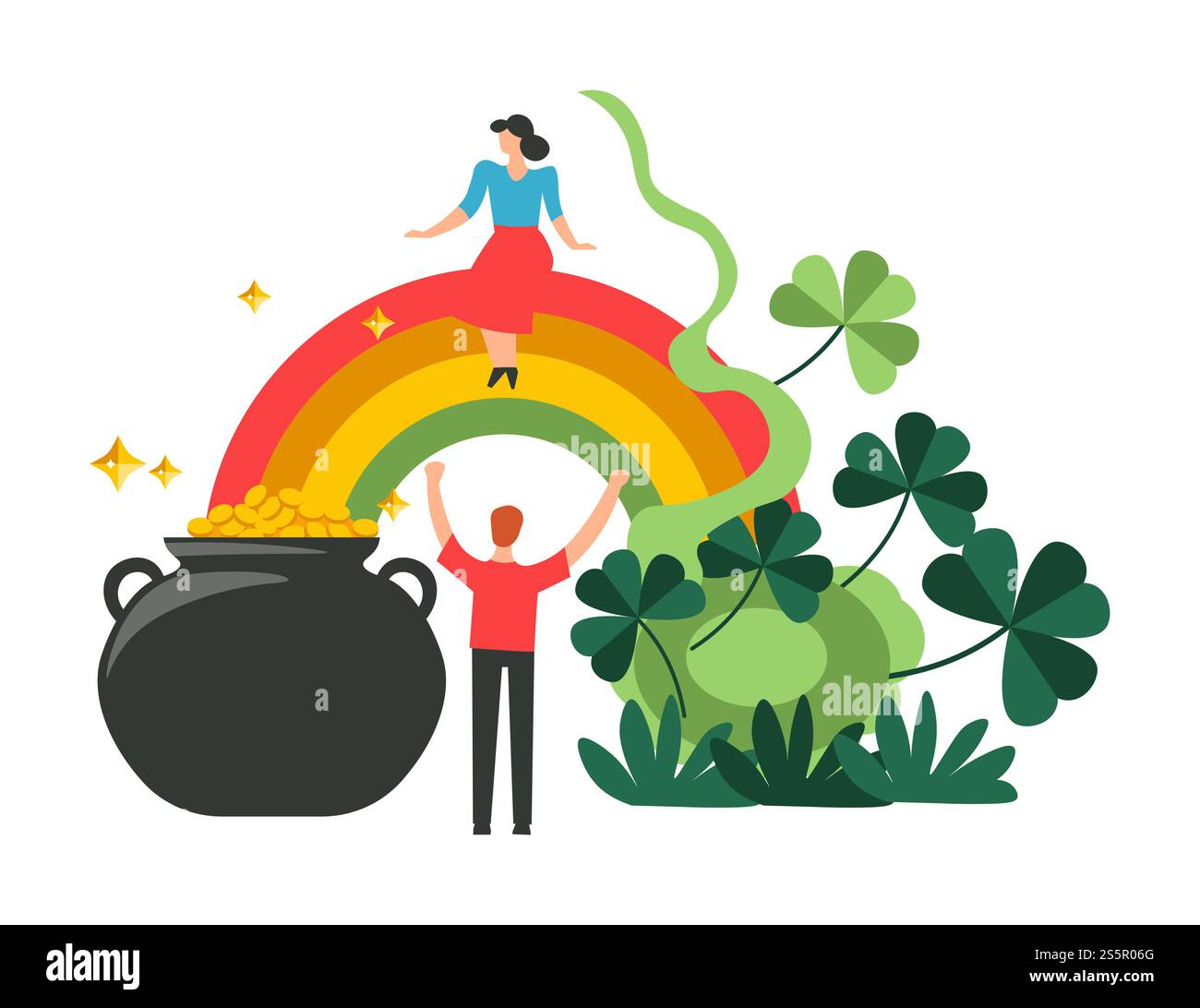 Saint Patrick celtic holiday taking place in march vector spring ...