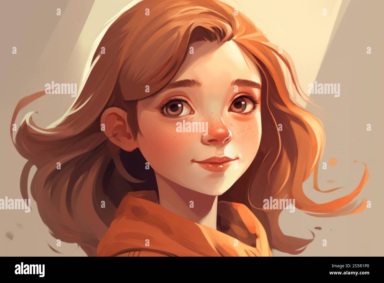 Cute caucasian girl. Cute young model. Fictional person. Generate Ai ...