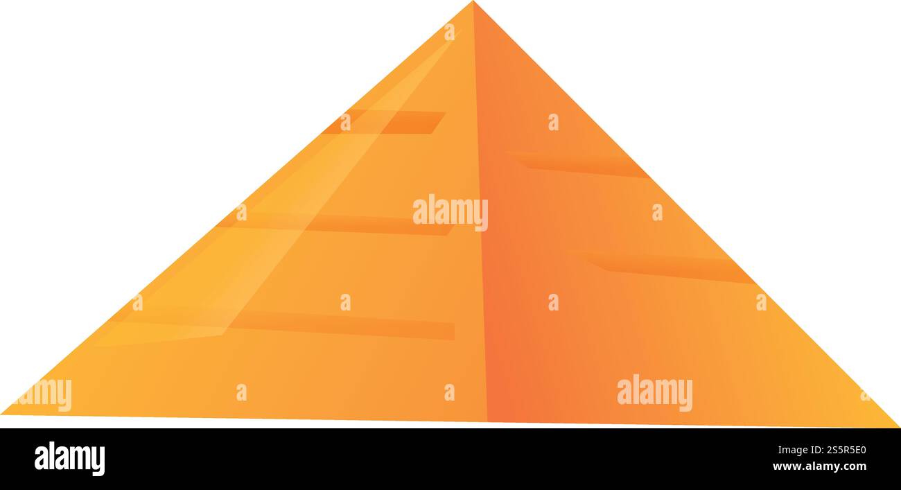 Pyramide icon. Cartoon of pyramide vector icon for web design isolated ...