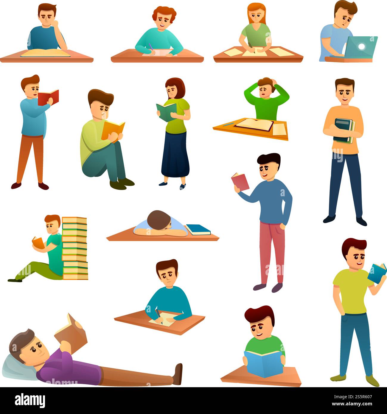 Exams write Stock Vector Images - Alamy