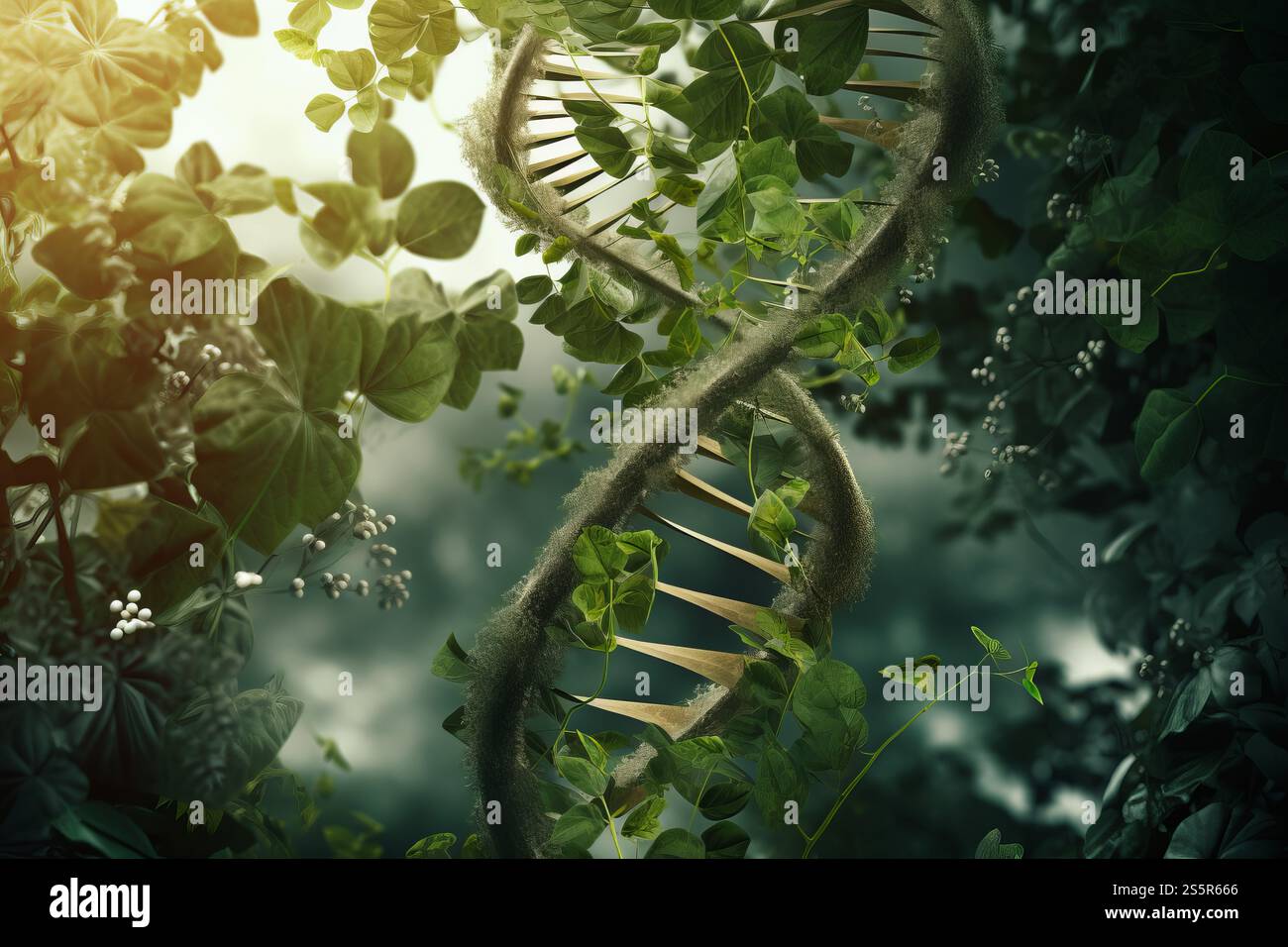Dna plant flower. Natural flora ecology. Generate Ai Stock Photo - Alamy
