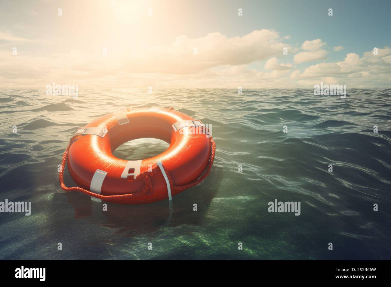Life buoy rescue ring. Ocean safety. Generate AI Stock Photo - Alamy