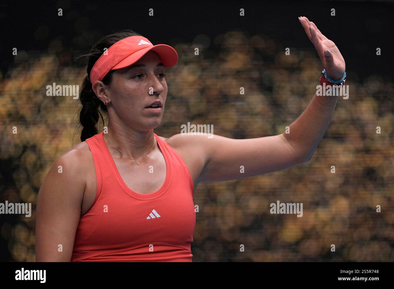 Jessica Pegula of the U.S. celebrates after defeating Elise Mertens of ...