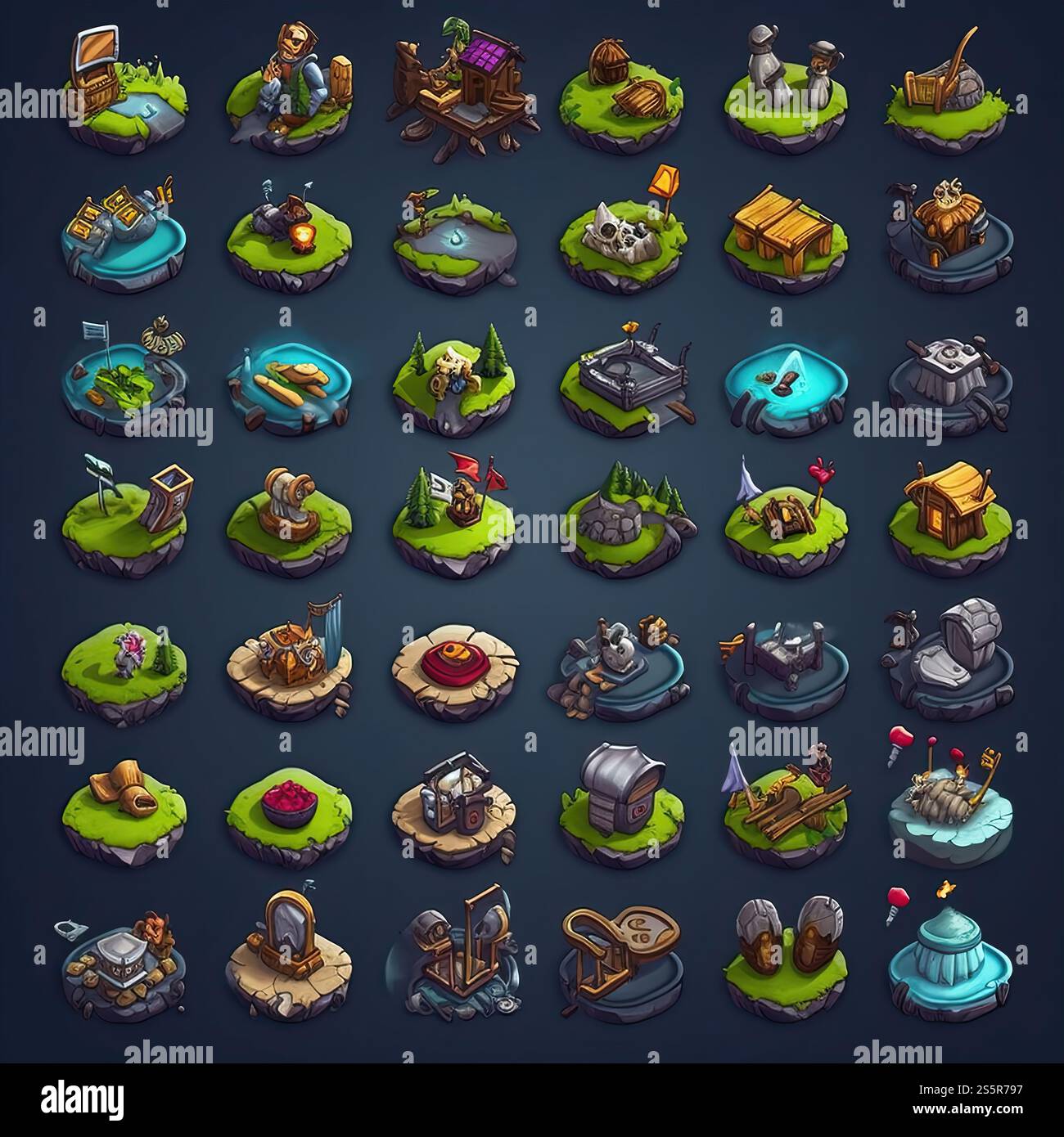 green land game ai generated. scene outdoor, design grass, ground sky ...