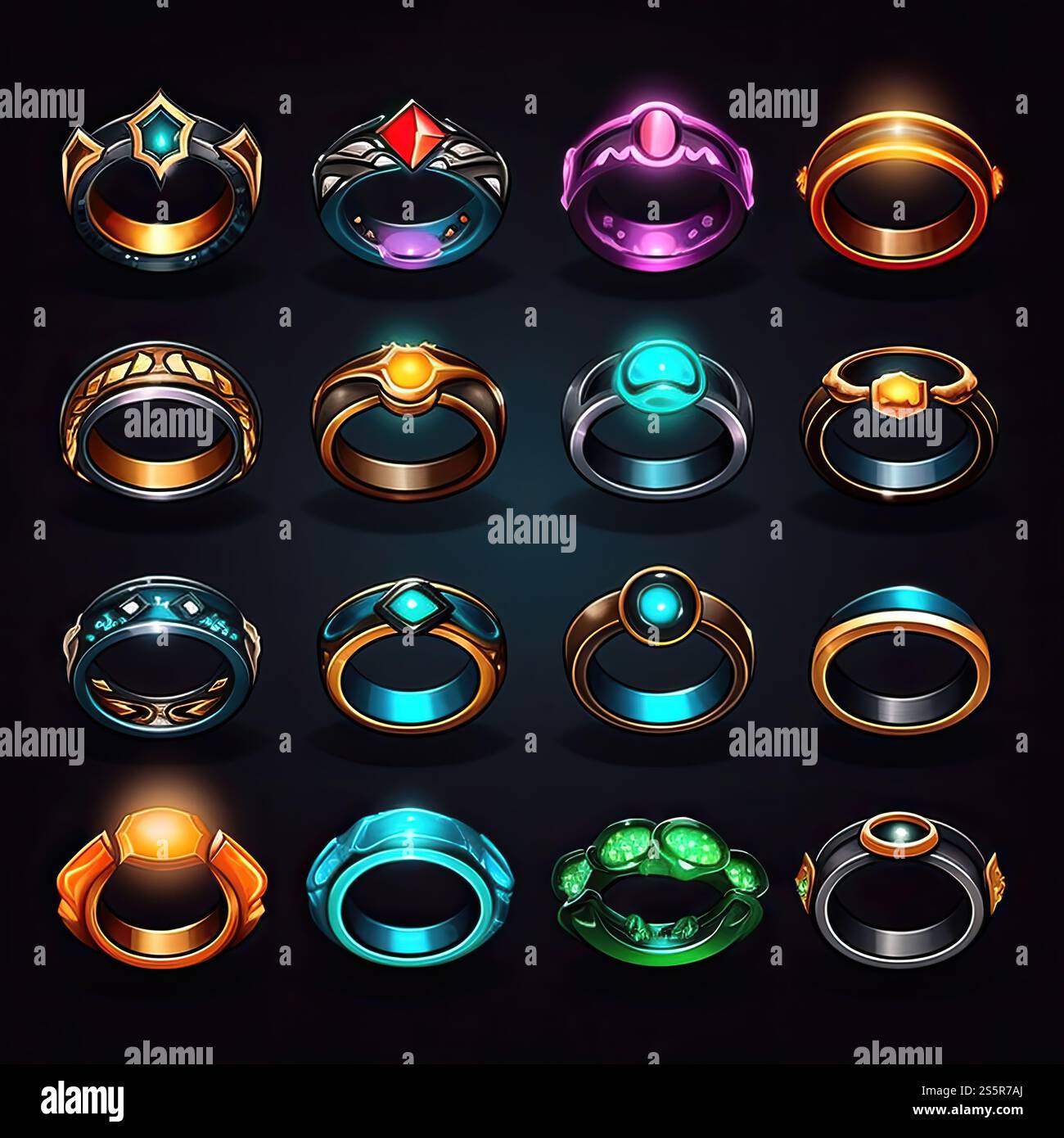 ui ring circle game ai generated. golden shiny, symbol user, gui glossy ...