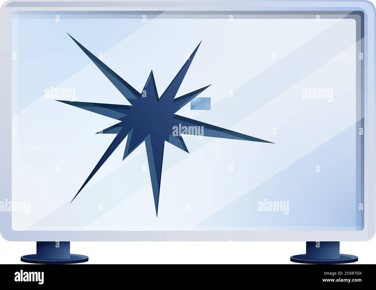 Broken tv icon. Cartoon of broken tv vector icon for web design ...