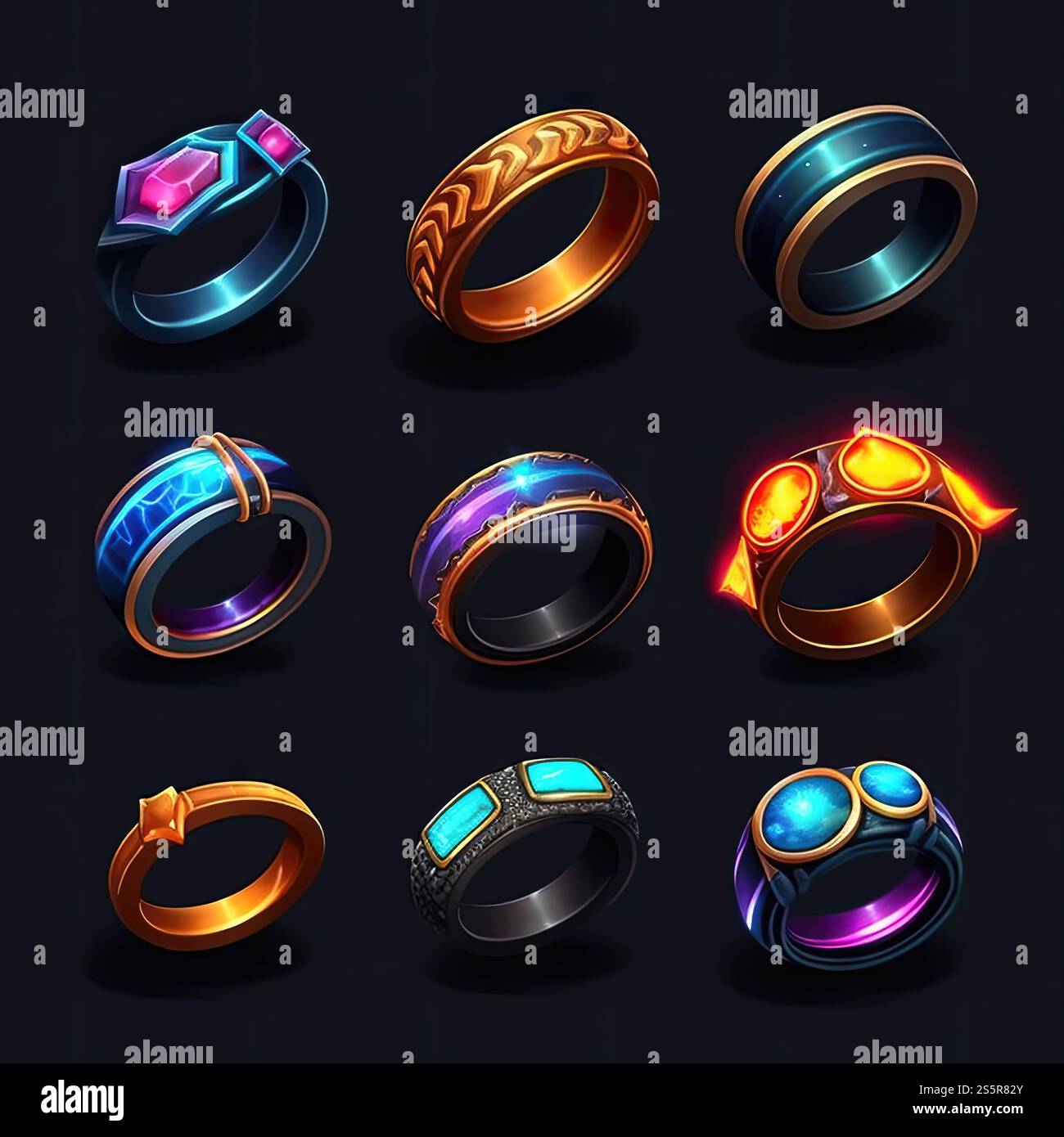 glossy ring circle game ai generated. luxury object, success wealth, 3d award glossy ring circle ...