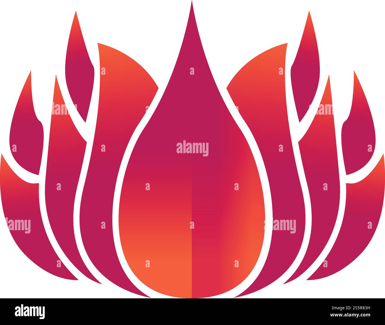 Floral lotus icon. Cartoon of floral lotus vector icon for web design ...