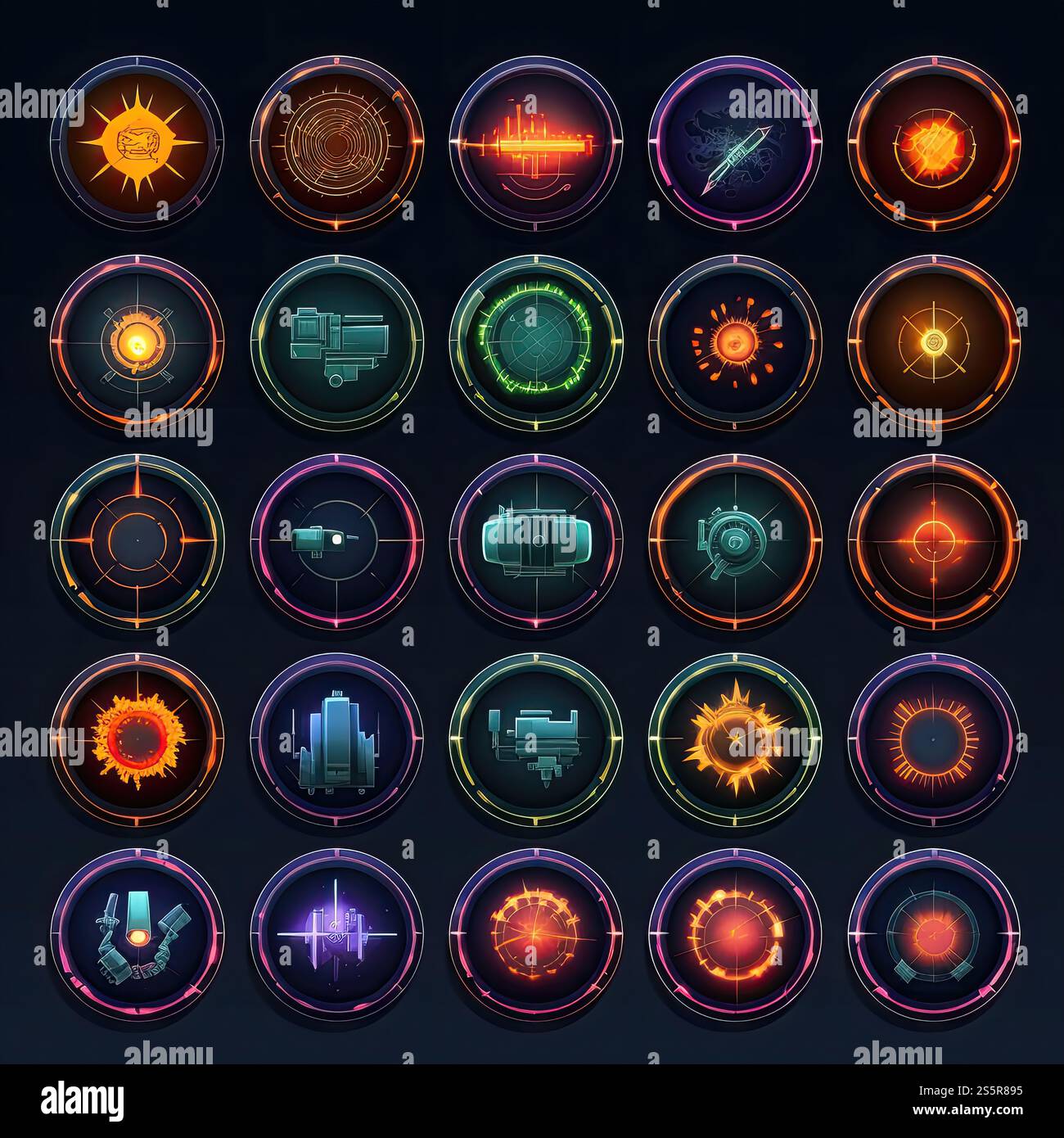 icon aim game ai generated. dot eye, circular sport, army icon aim game ...