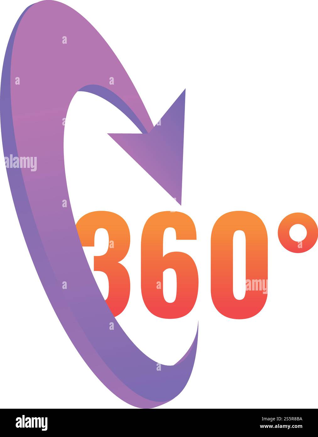 360 degrees angle icon. Cartoon of 360 degrees angle vector icon for ...