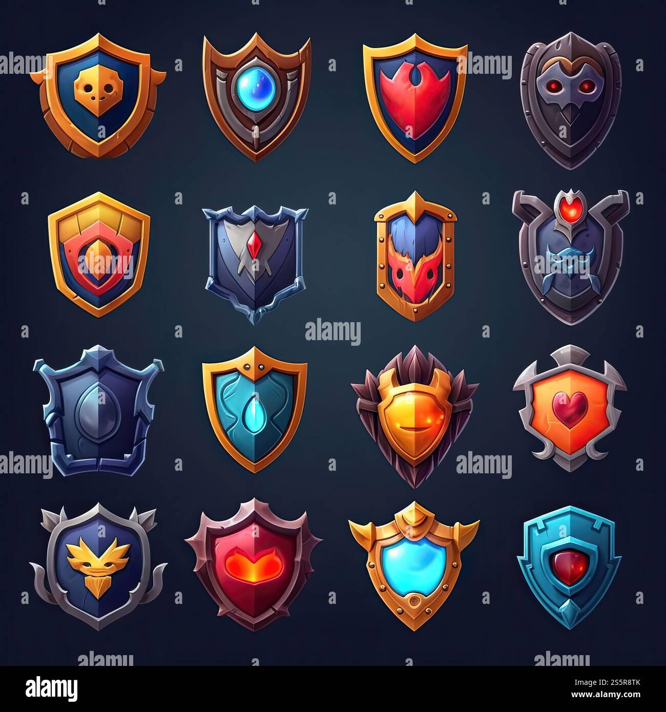 protection shield game ai generated. symbol metal, safety ancient ...