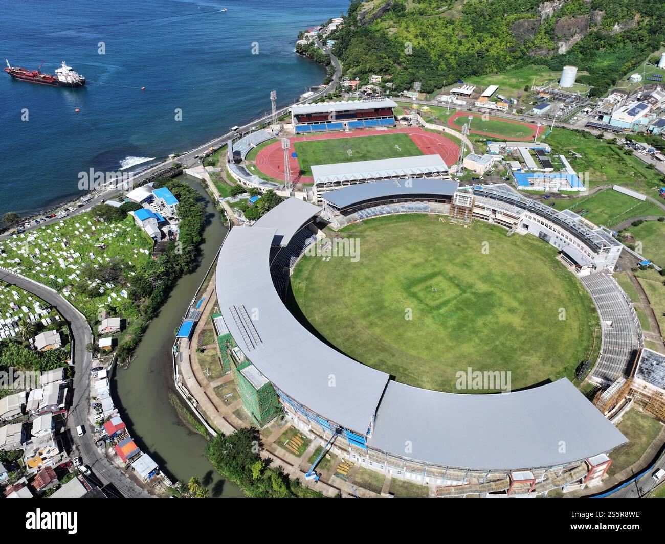 St. George's. 6th Jan, 2025. An aerial drone photo taken on Jan. 6 ...