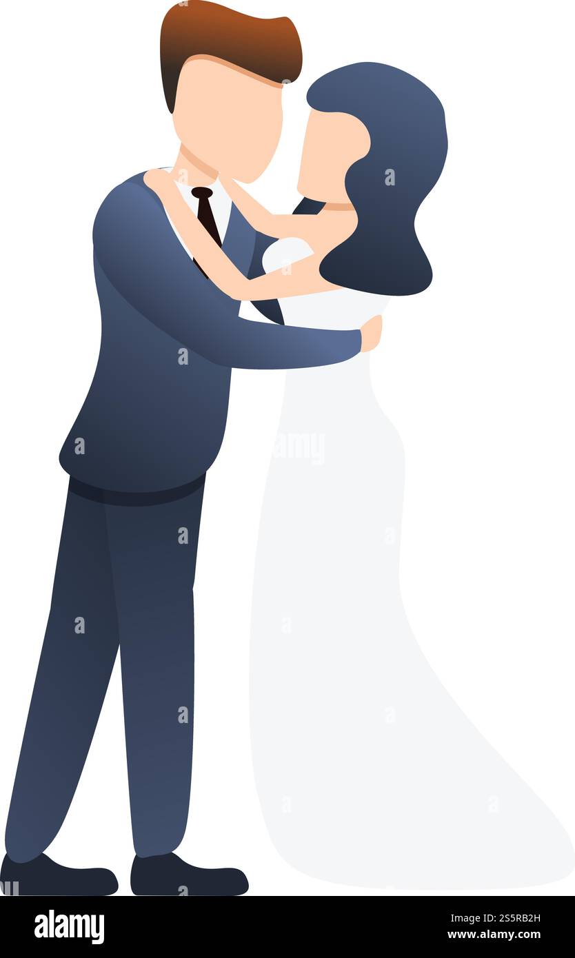 Bride wedding dance icon. Cartoon of bride wedding dance vector icon ...