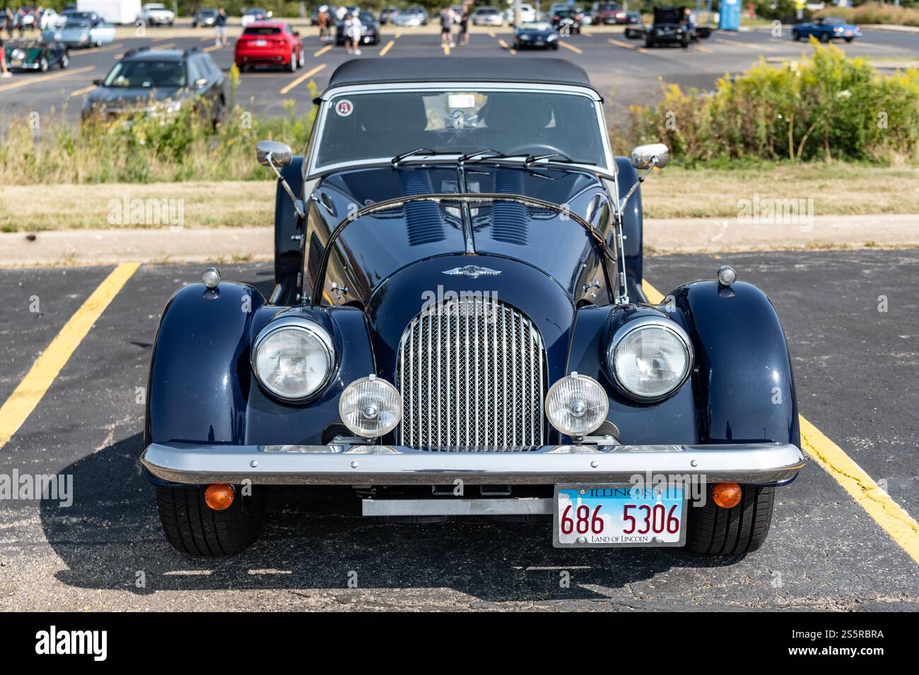Chicago, Illinois, USA - September 08, 2024: Morgan Plus 8 retro ...