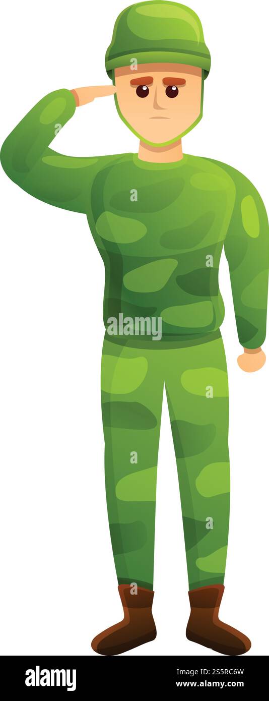 Army soldier icon. Cartoon of army soldier vector icon for web design ...