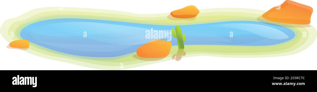 Small lake icon. Cartoon of small lake vector icon for web design ...