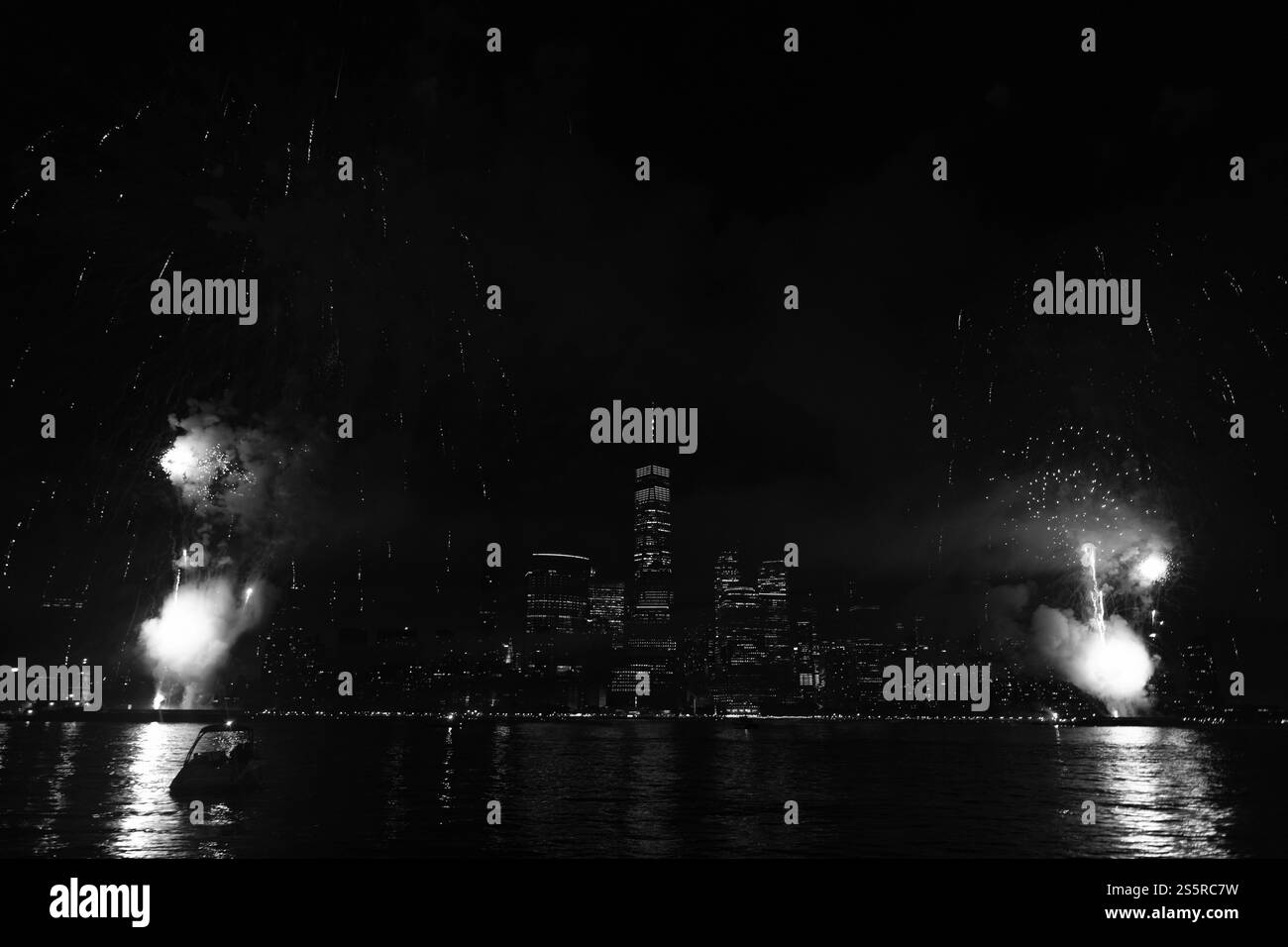 New York Manhattan fireworks. New York Fireworks over Manhattan. New ...