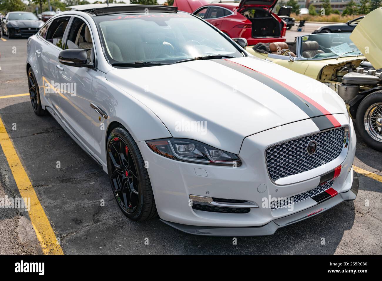 Chicago, Illinois, USA - September 08, 2024: Jaguar XJ X351 vehicle ...