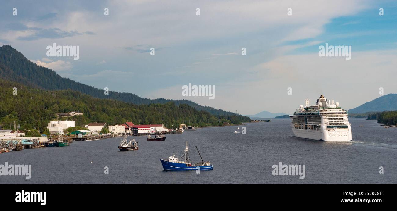 Ketchikan, Alaska, USA - July 26, 2019: Harbor in Alaska. Radiance of ...