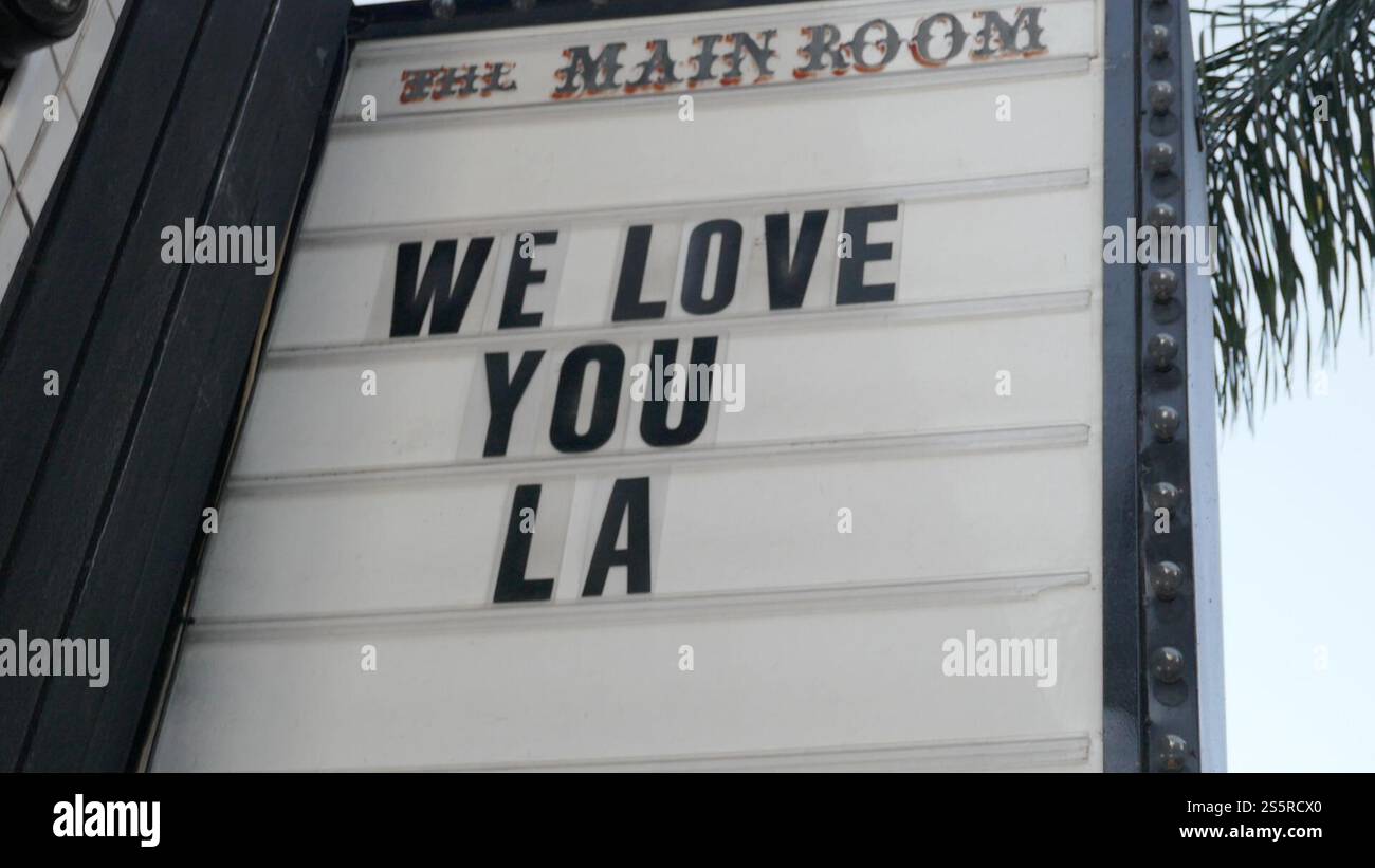 Los Angeles, California USA 14th January 2025 We Love You LA Marquee at ...