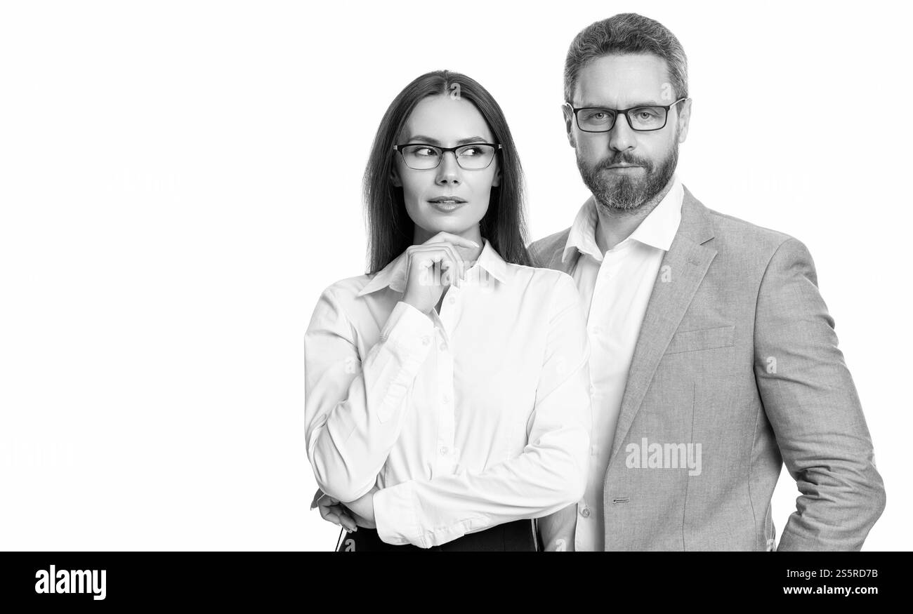 business colleague isolated on white. two businesspeople collaborate ...