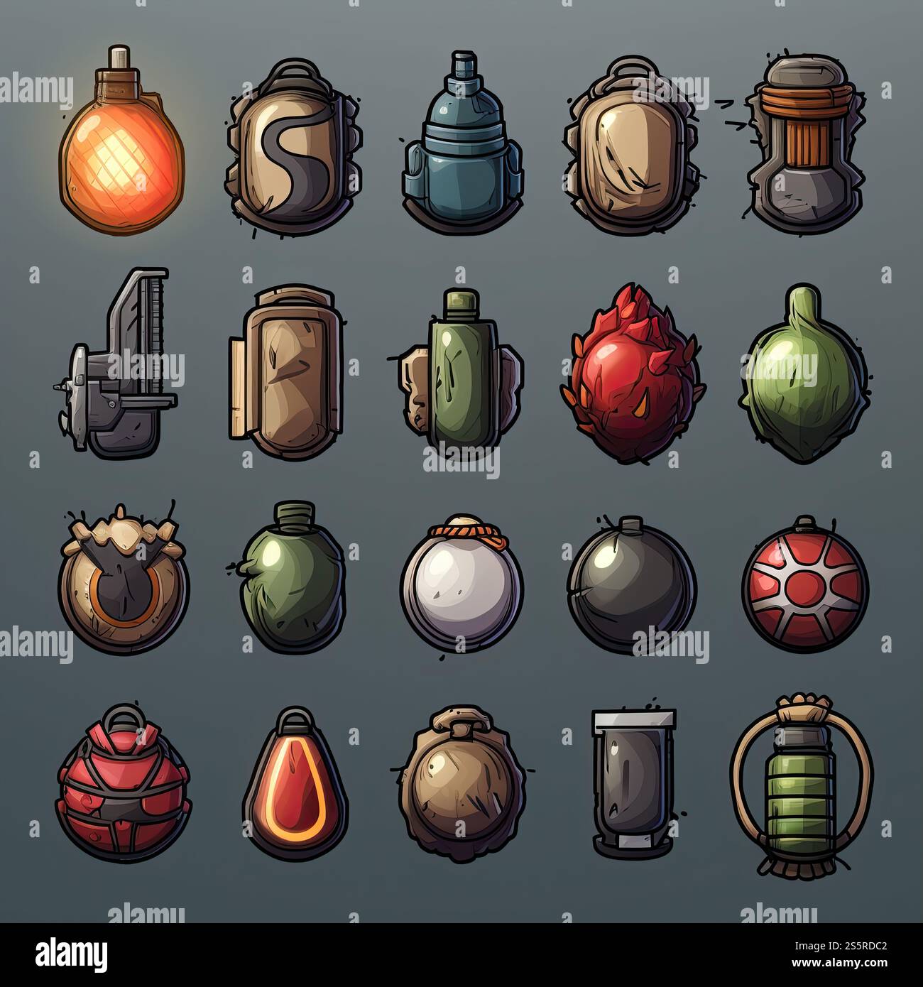 military grenade weapon game ai generated. bomb hand, danger object ...