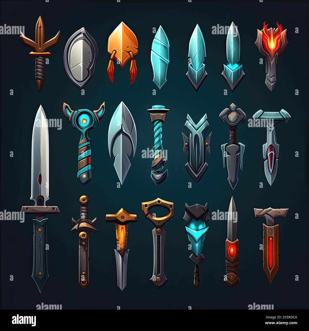 blade knife weapon game ai generated. sharp steel, cut metal, equipment ...