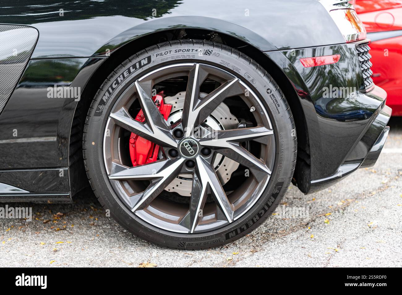 Chicago, Illinois - September 29, 2024: Audi R8 Spyder v10 convertible ...