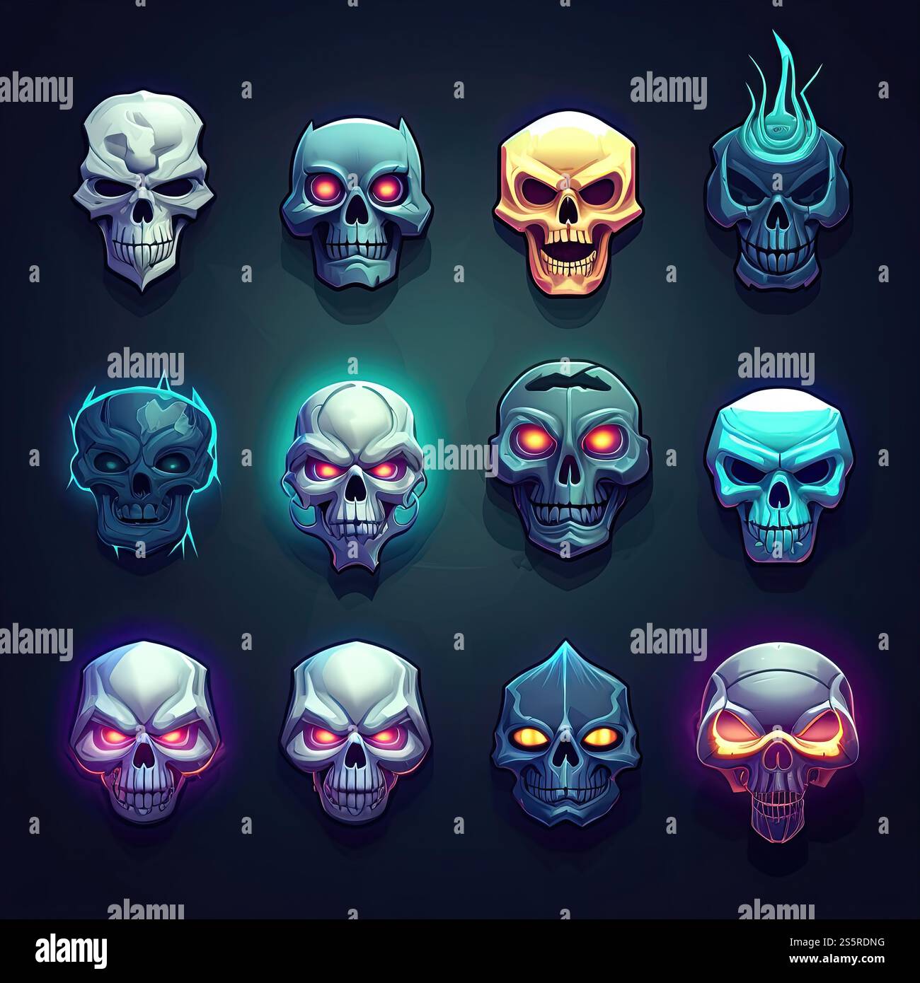 symbol skull death game ai generated. anatomy scary, background pirate ...