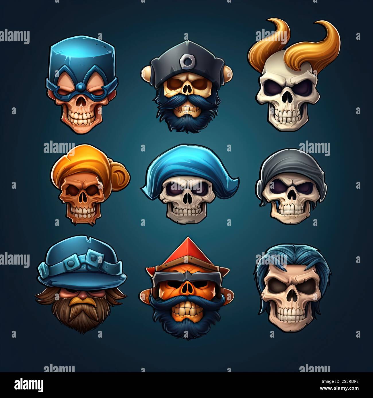scary skull death game ai generated. background pirate, danger medical ...