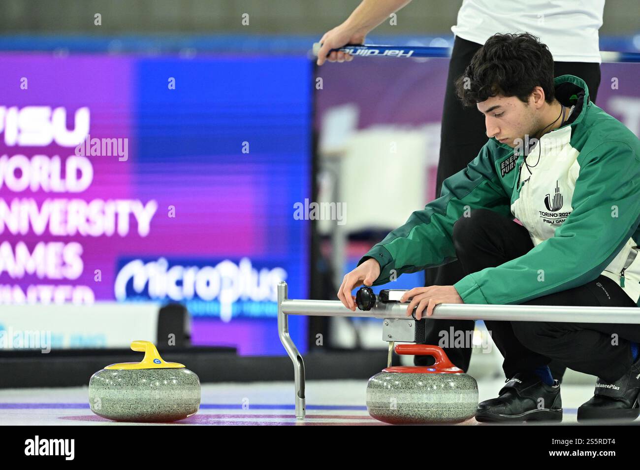 Turin, Italy. 14th Jan, 2025. A referee measures the distance of ...