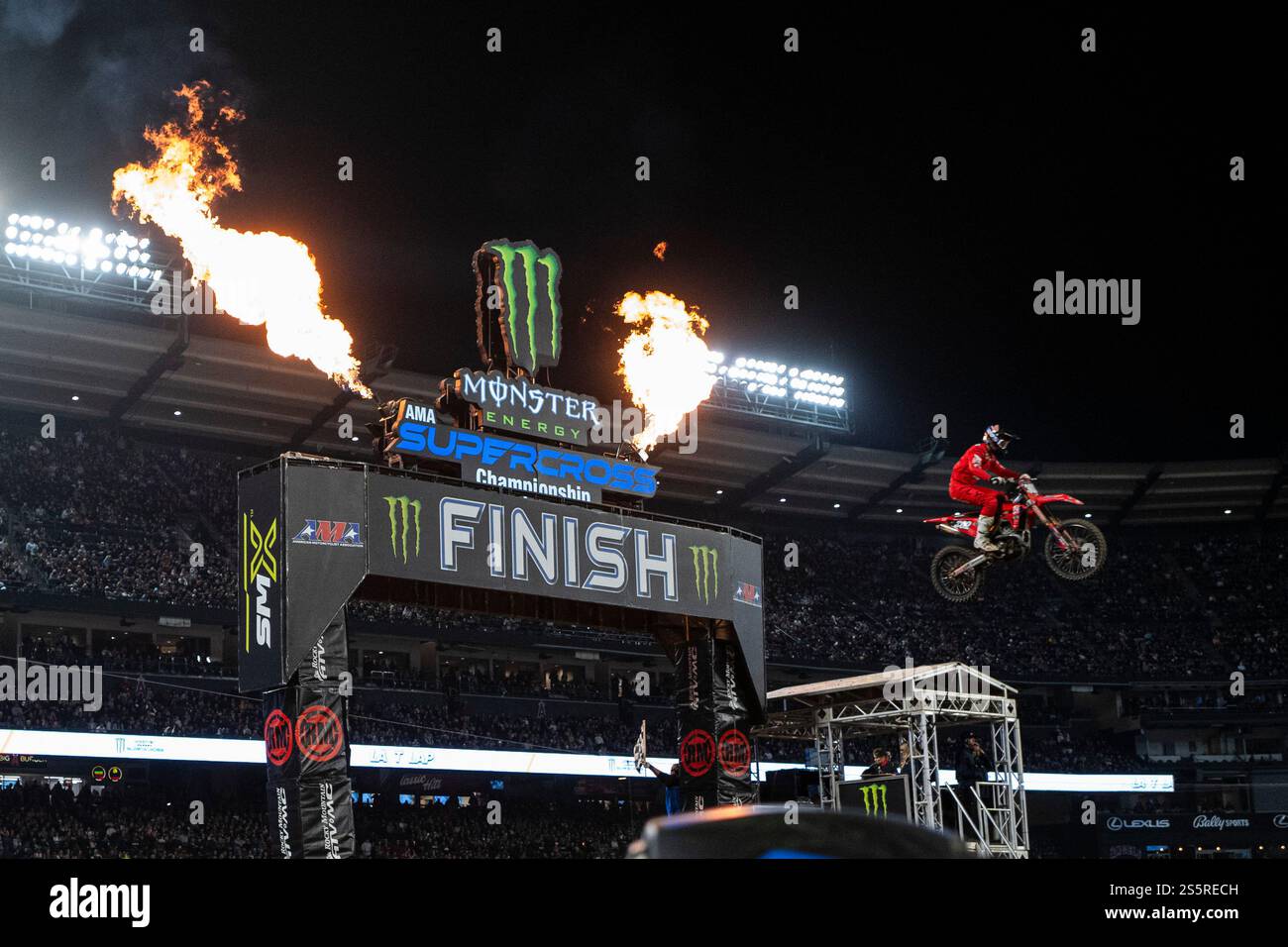 Anaheim, United States. 11th Jan, 2025. Parker Ross (2) crosses the ...