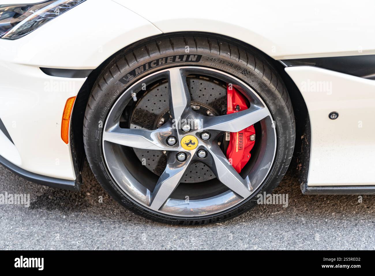 New York City, USA - March 15, 2024: 2023 Ferrari Portofino M ...