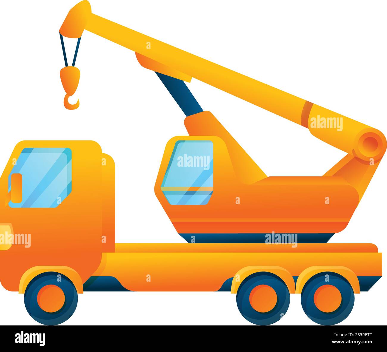 Crane truck icon. Cartoon of crane truck vector icon for web design ...