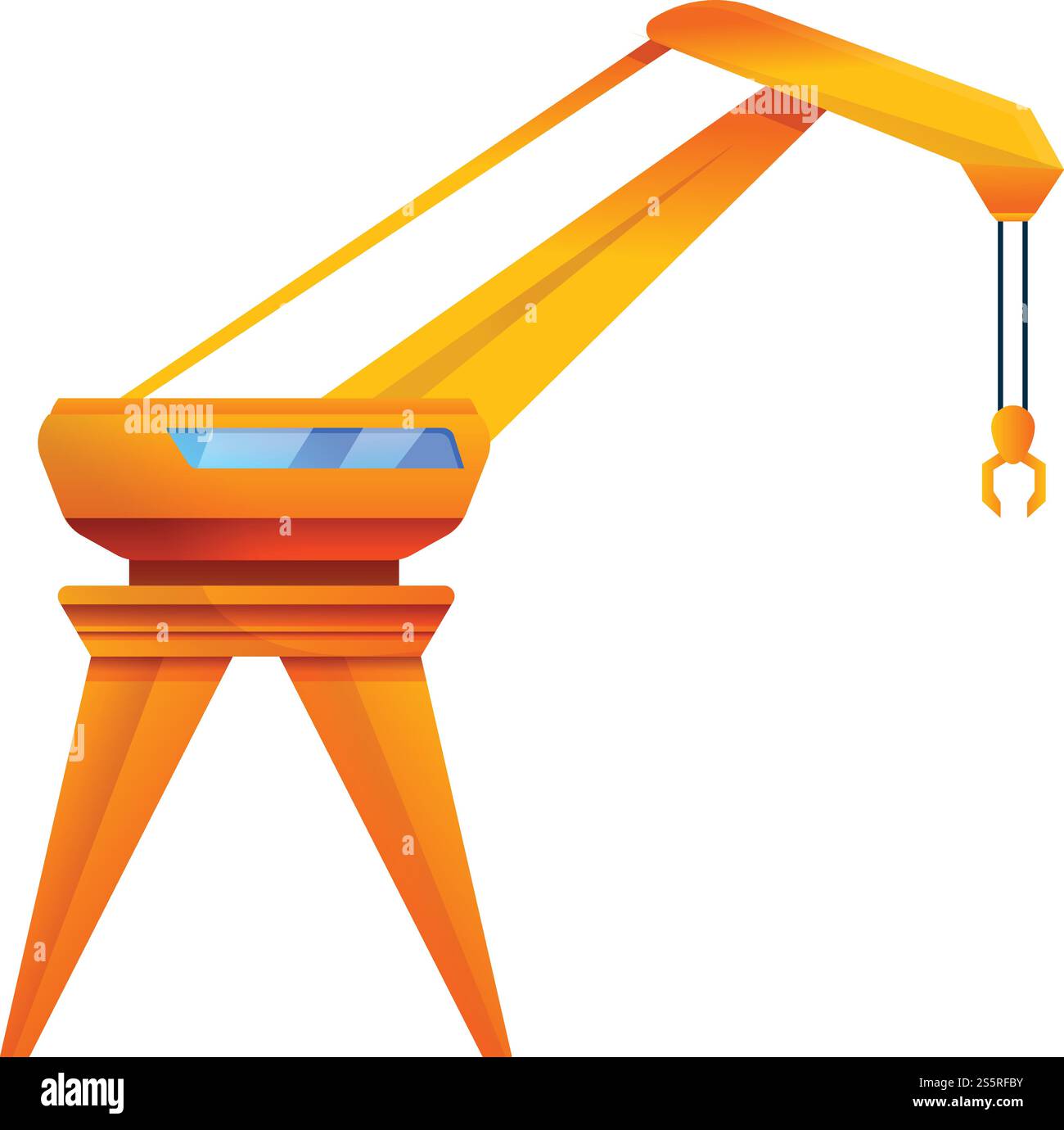 Platform crane icon. Cartoon of platform crane vector icon for web ...