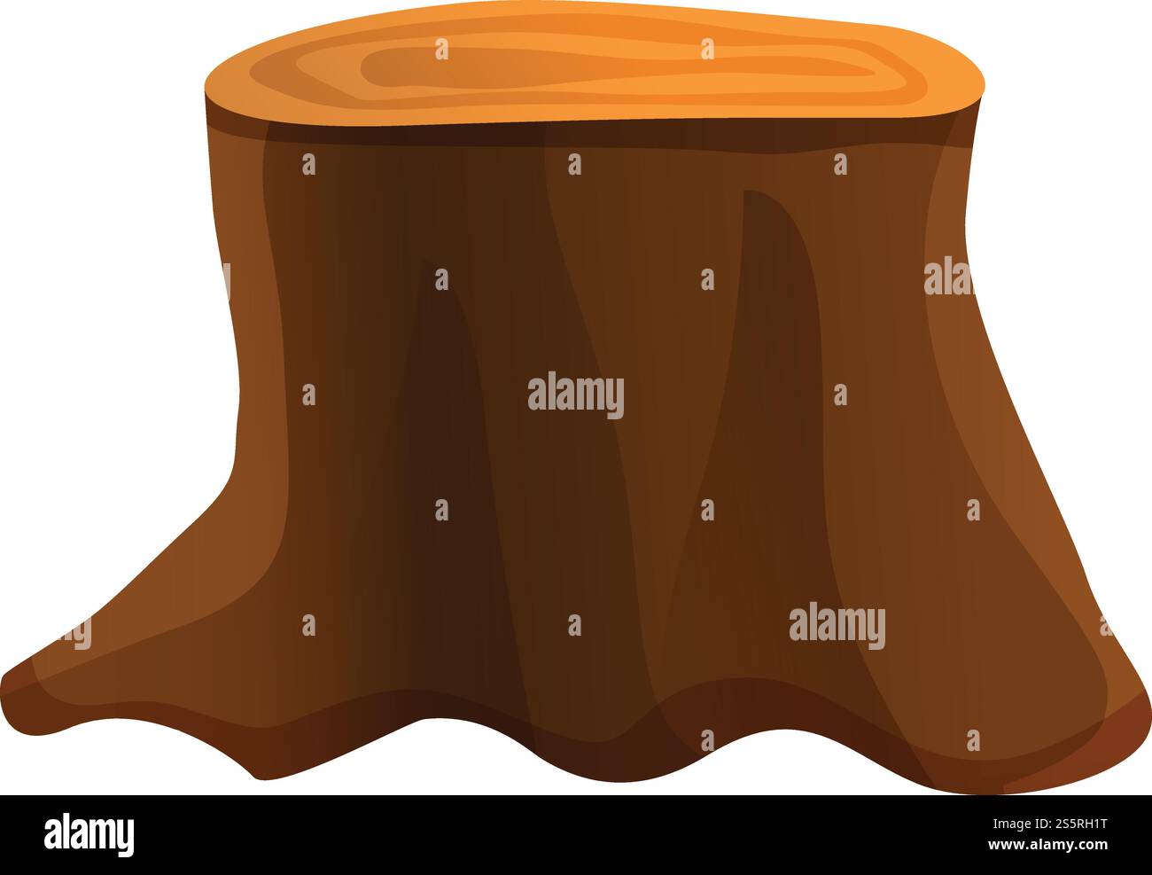 Big tree stump icon. Cartoon of big tree stump vector icon for web ...