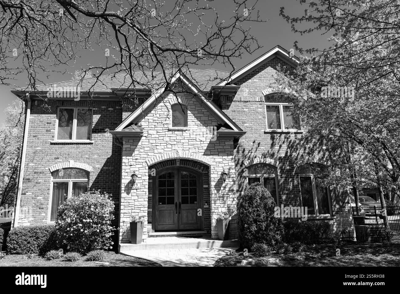 residence architecture. Modern house villa facade. cottage village ...