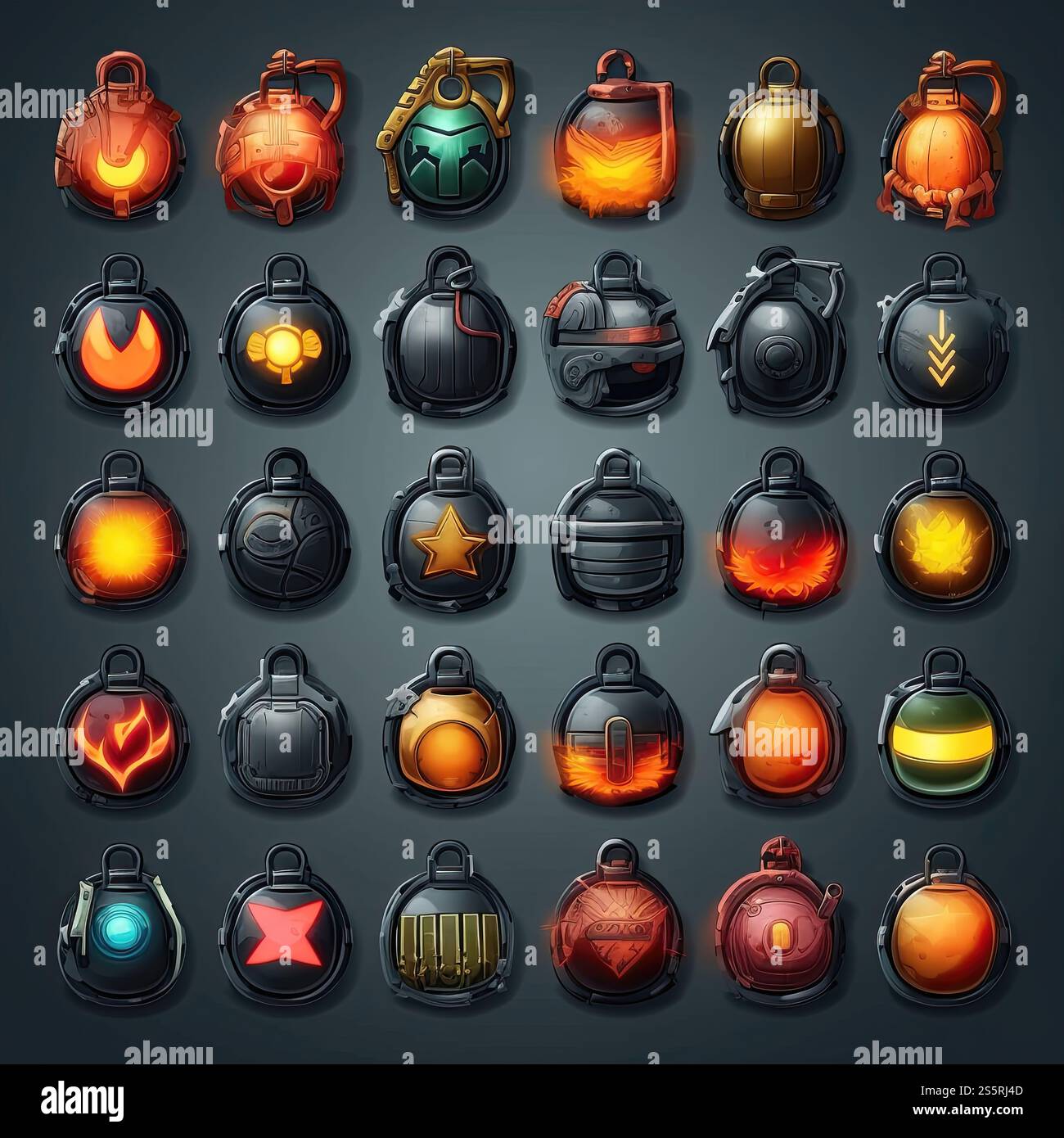 object grenade weapon game ai generated. soldier metal, combat explode ...