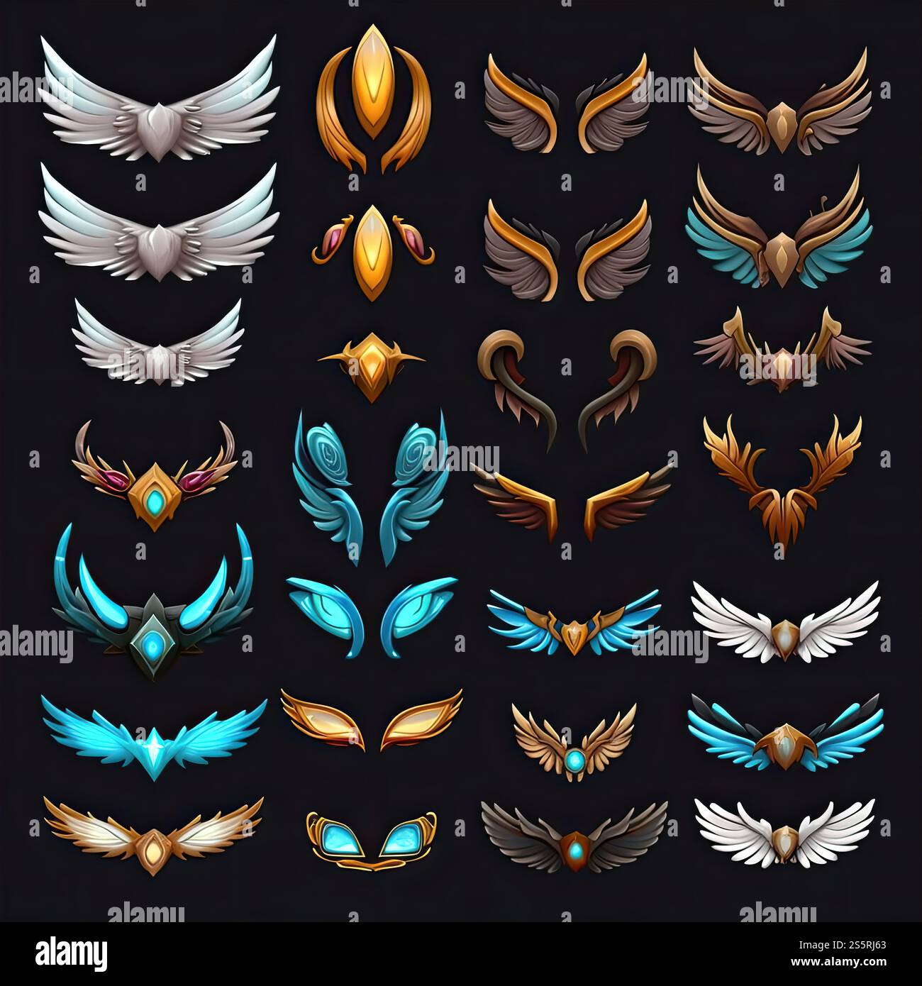 freedom wing eagle game ai generated. fly silhouette, template ...