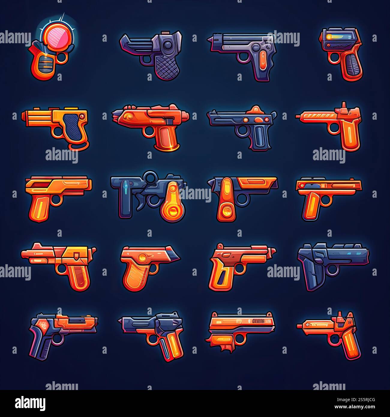 fire pistol weapon game ai generated. security , gun handgun, firearm ...