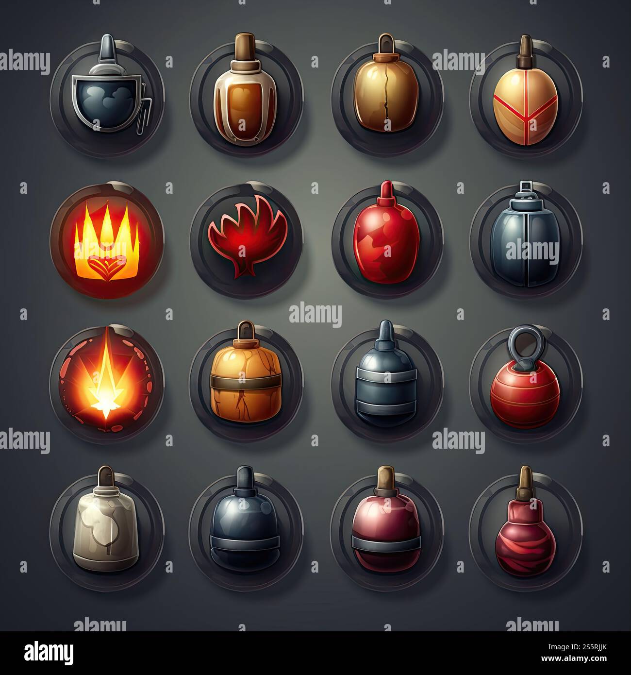 explode grenade weapon game ai generated. attack dangerous, explosion ...