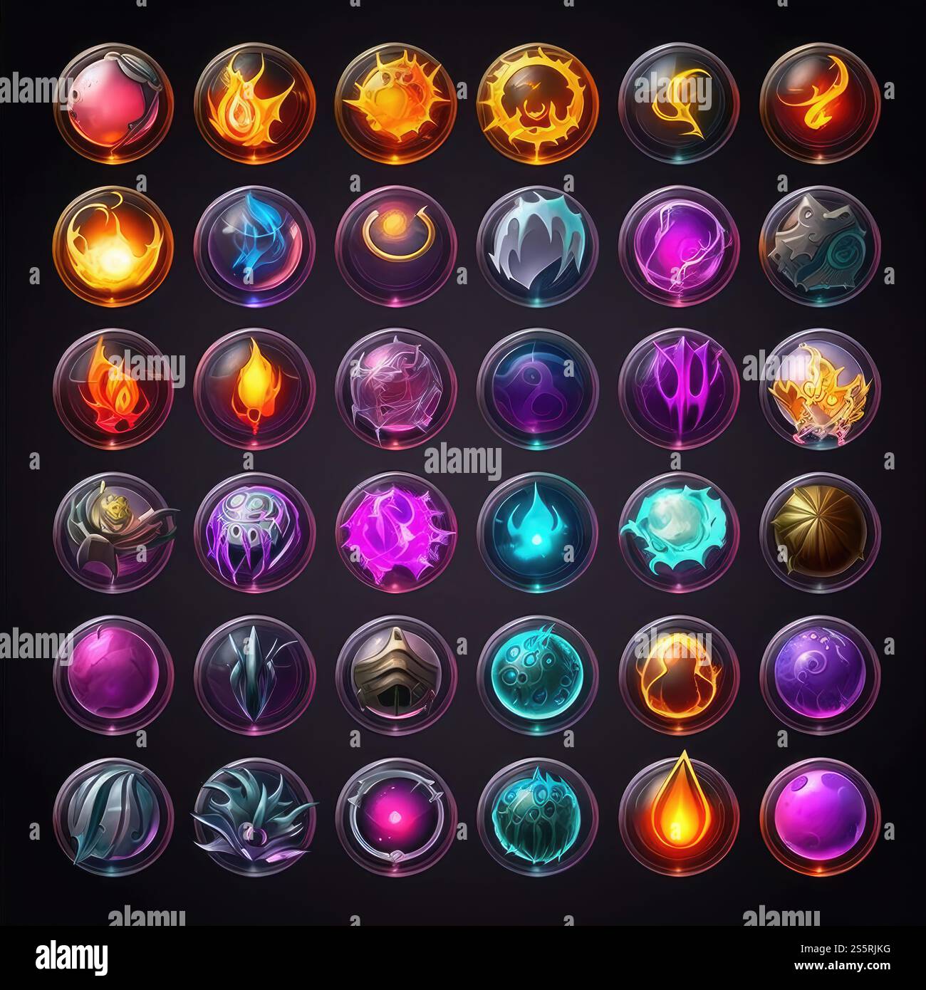 plasma magic sphere game ai generated. blue flare, bright , energy glow ...