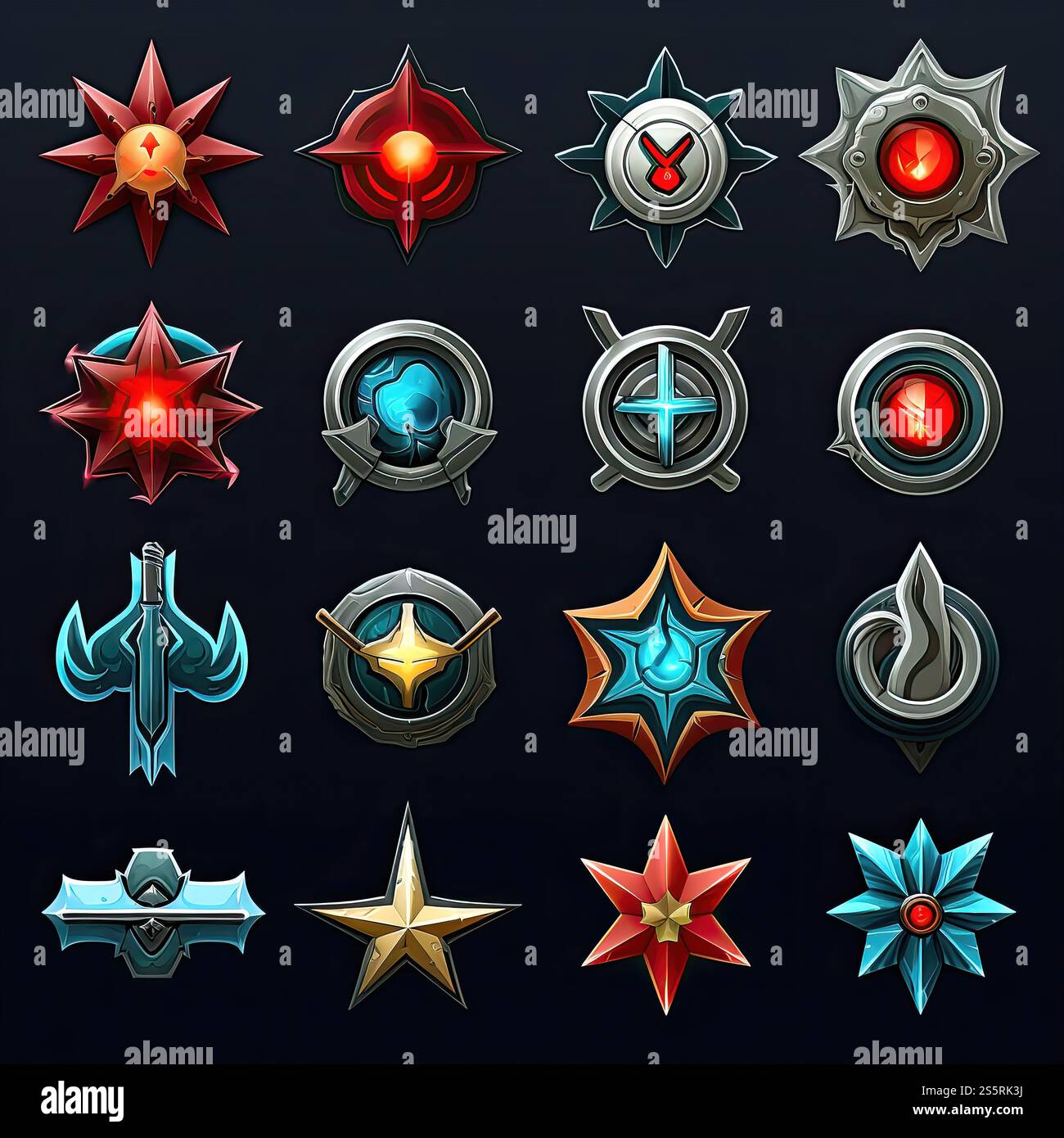 combat shuriken weapon game ai generated. star, sharp throwing ...