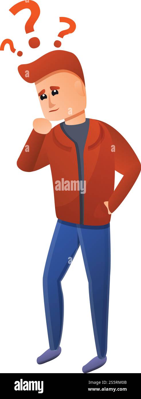 Man question quest icon. Cartoon of man question quest vector icon for ...